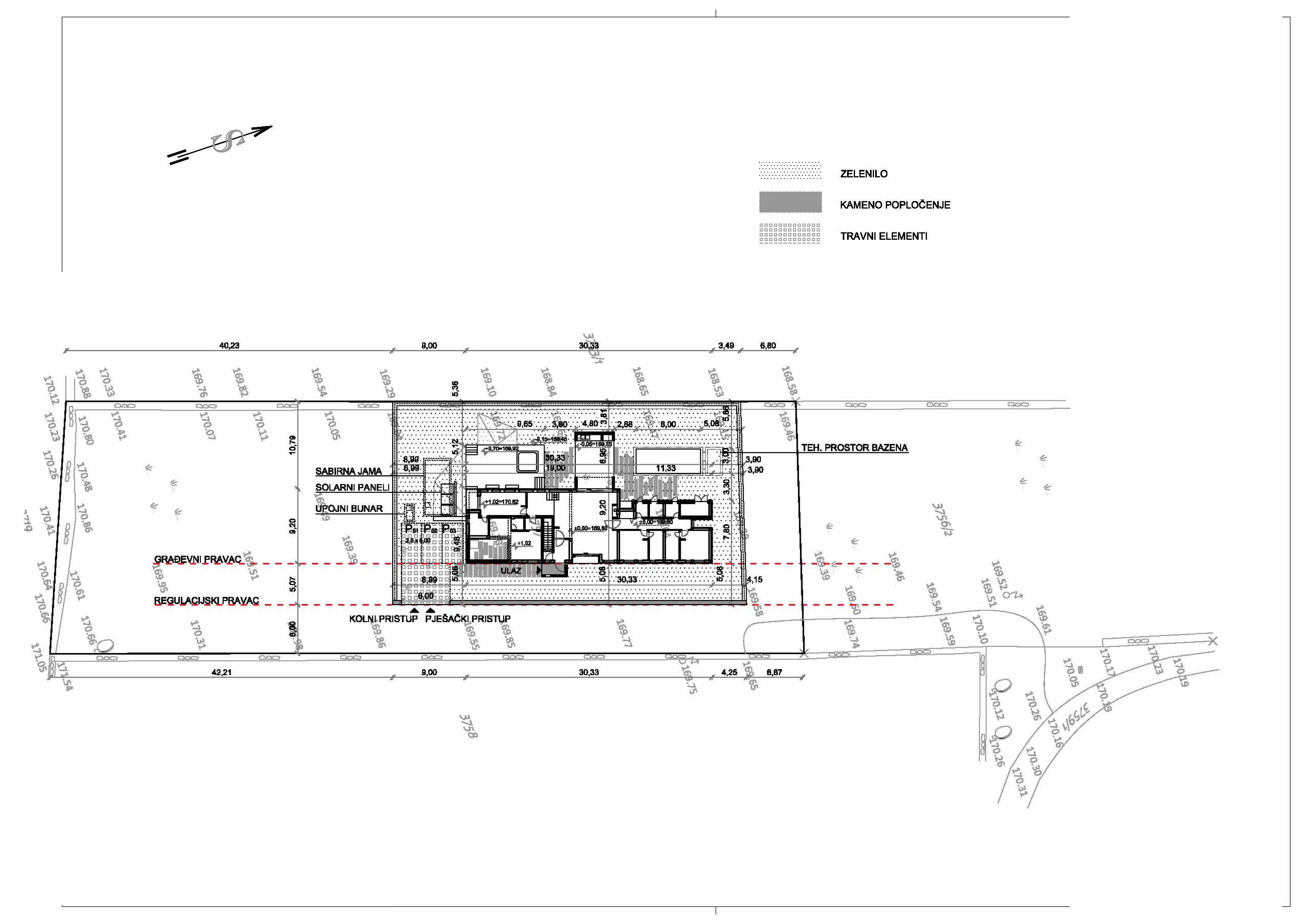 Zemljište sa dozvolom za gradnju moderne vile u blizini Vodnjana ...