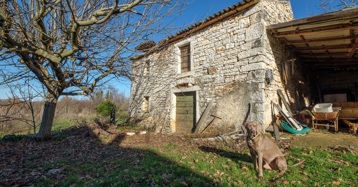 Stone houses on a spacious property ready for renovation in the ...